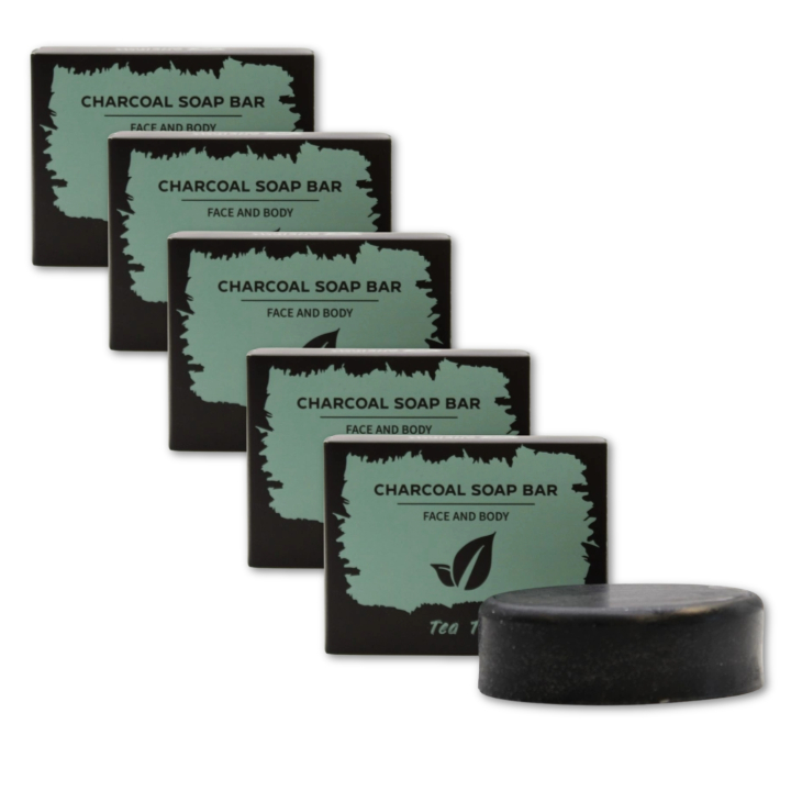Tea Tree Saippua Aktiivihiili 85g x 5 kpl | Rawfoodshop
