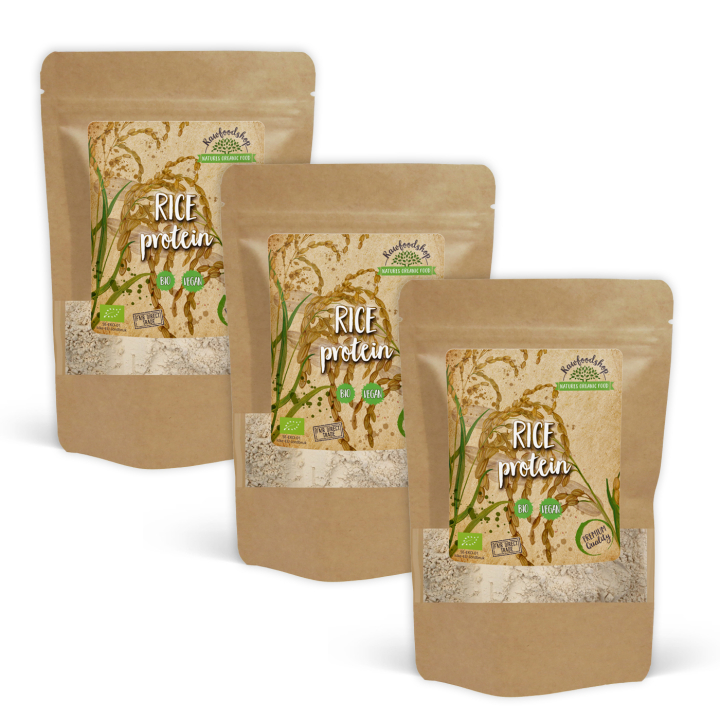 Riisiproteiinijauhe LUOMU 500g x 3 pakettia | Rawfoodshop